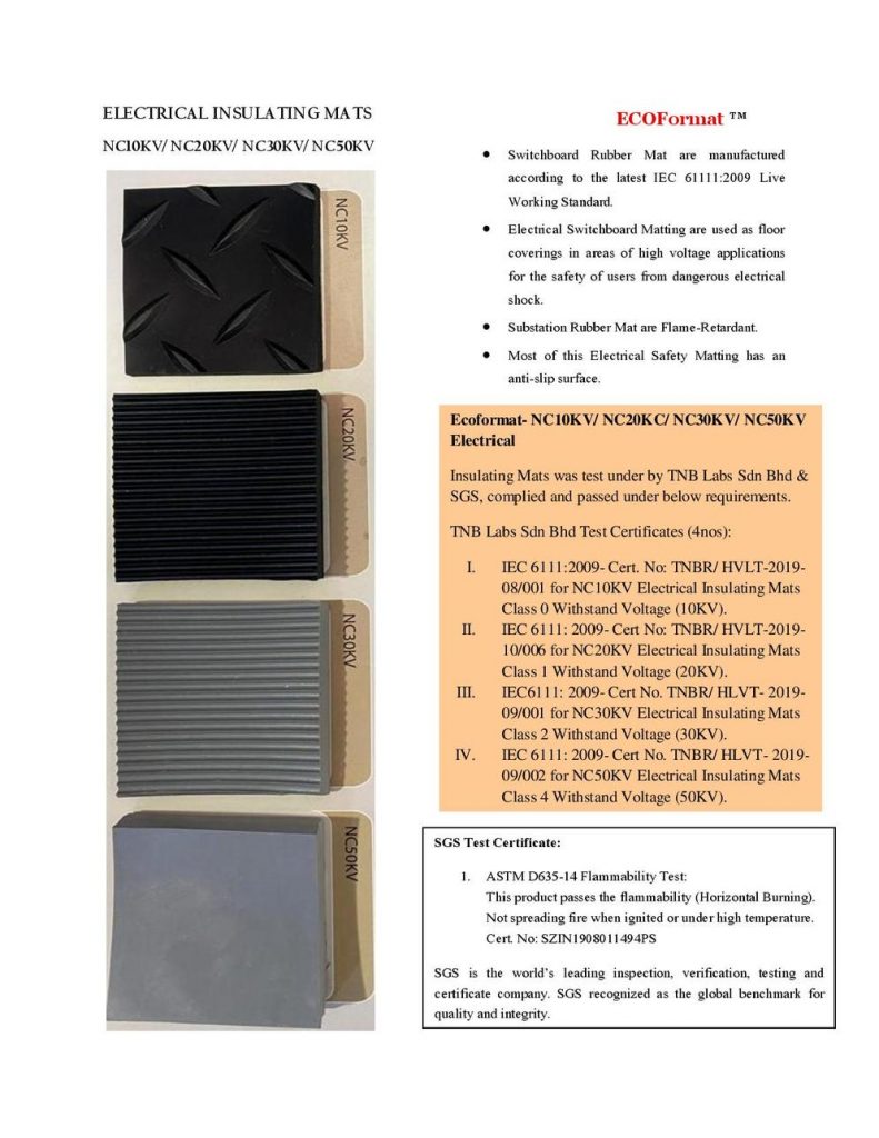 Insulating Mats - G.S. ELECTRICAL SDN. BHD.