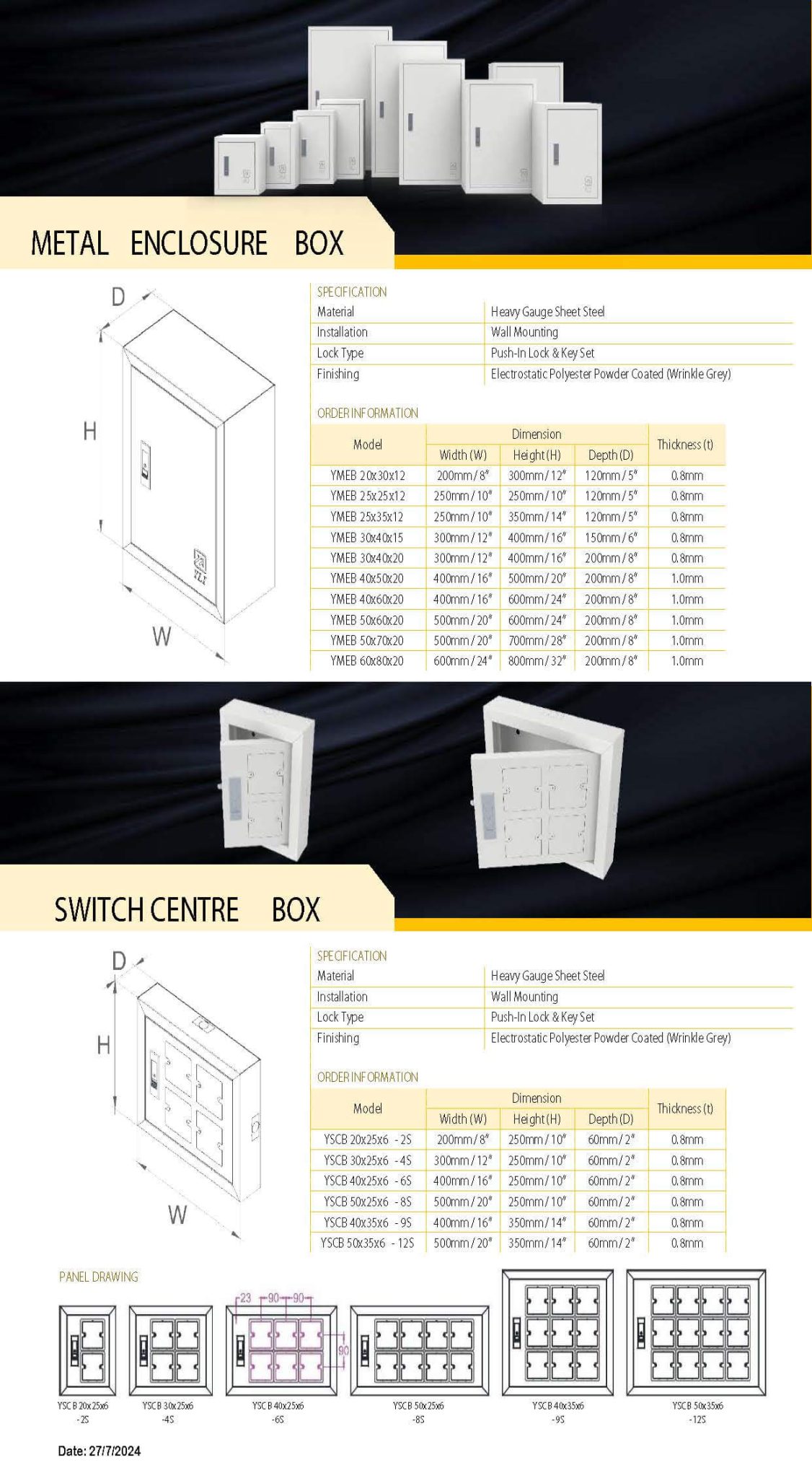 YLI Metal Enclosure Box - G.S. ELECTRICAL SDN. BHD.