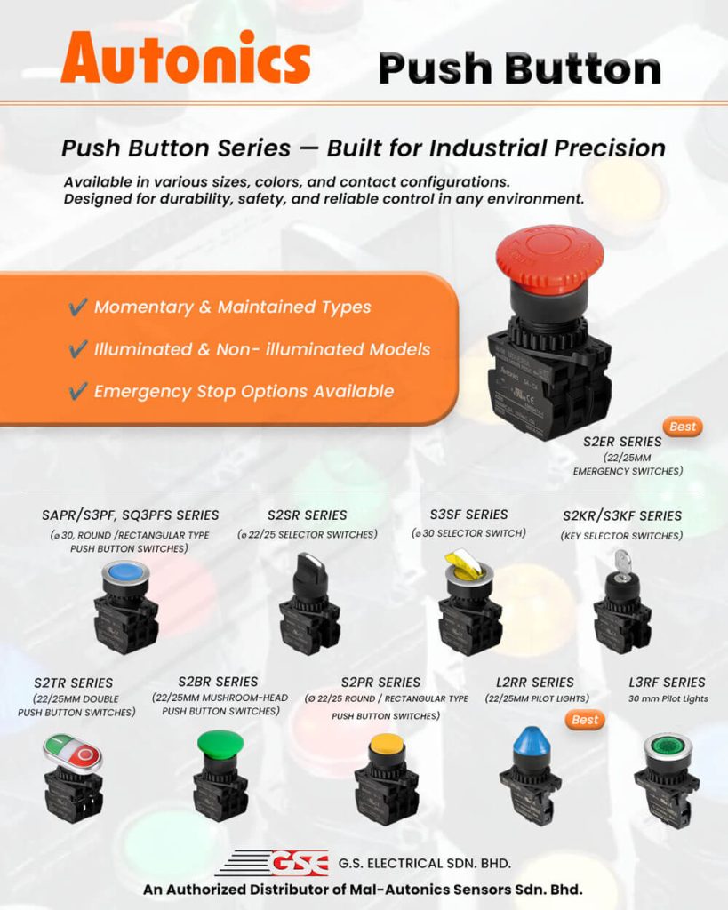 Autonics Push Button Series - G.S. ELECTRICAL SDN. BHD.